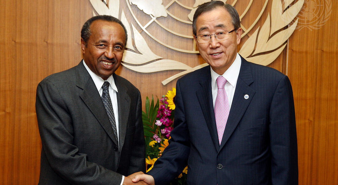 Bekele Geleta with U.N. Secretary General Ban Ki-moon. Photo credit ...