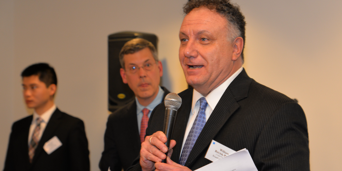 Dr. Bill Bauer addressing the twentieth annual gala of the J. Luce ...